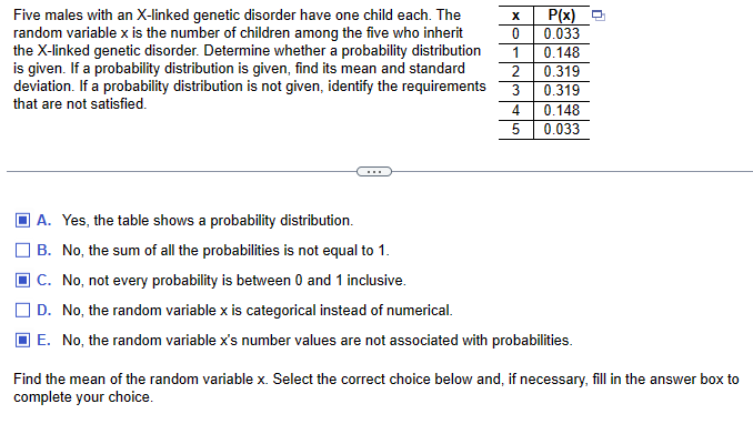 Solved Five males with an X-linked genetic disorder have | Chegg.com