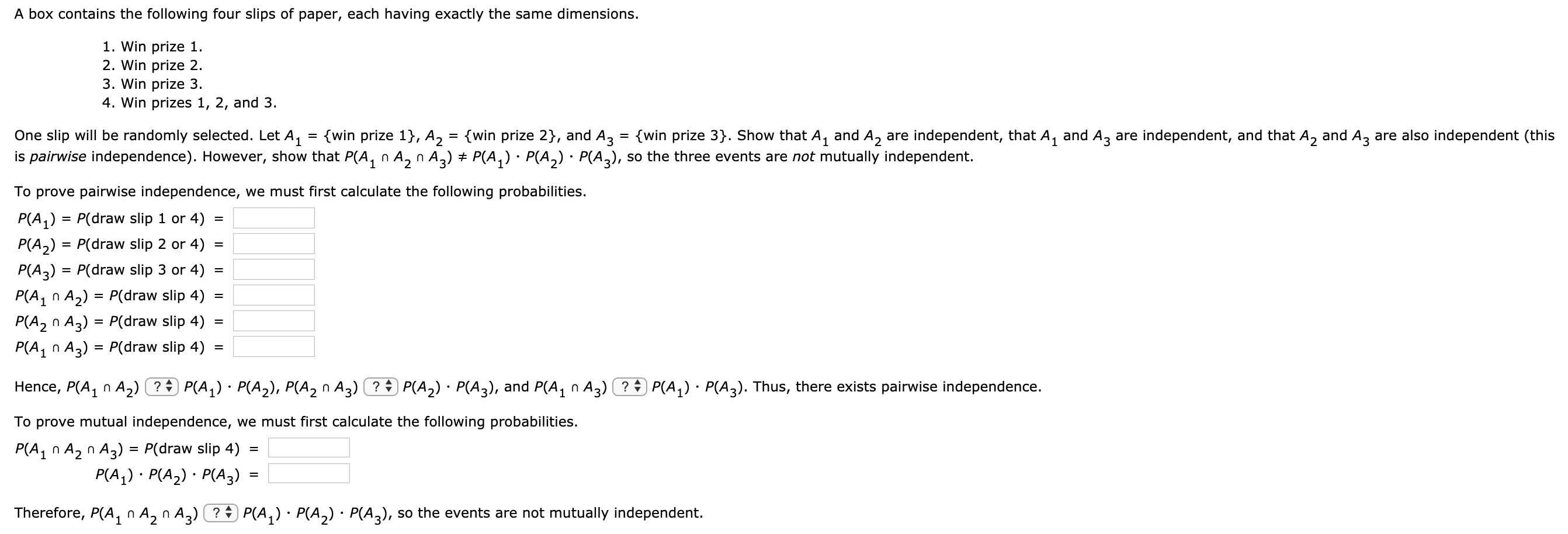 Solved A box contains the following four slips of paper, | Chegg.com