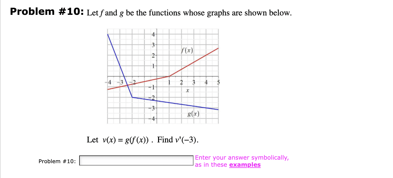 Solved Problem 10 Letf And G Be The Functions Whose Graphs 