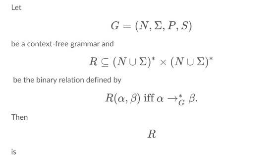 Solved i) Equivalence relation ii) pre-order iii) partial | Chegg.com