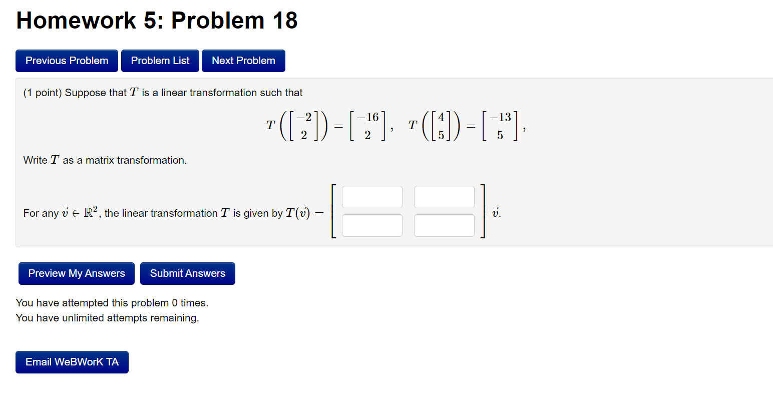 Solved Homework 5: Problem 18 Previous Problem Problem List | Chegg.com