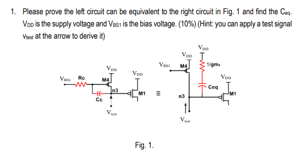 Solved 1. Please prove the left circuit can be equivalent to | Chegg.com