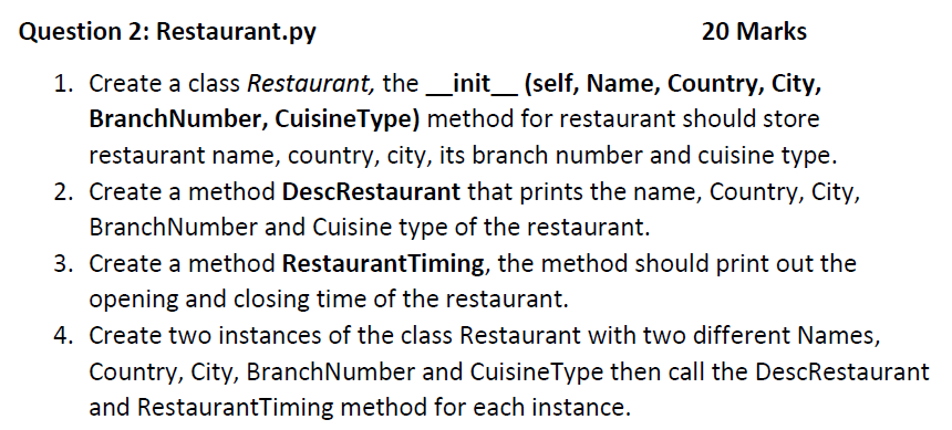 Solved Write in Python the following: Create also a UML | Chegg.com