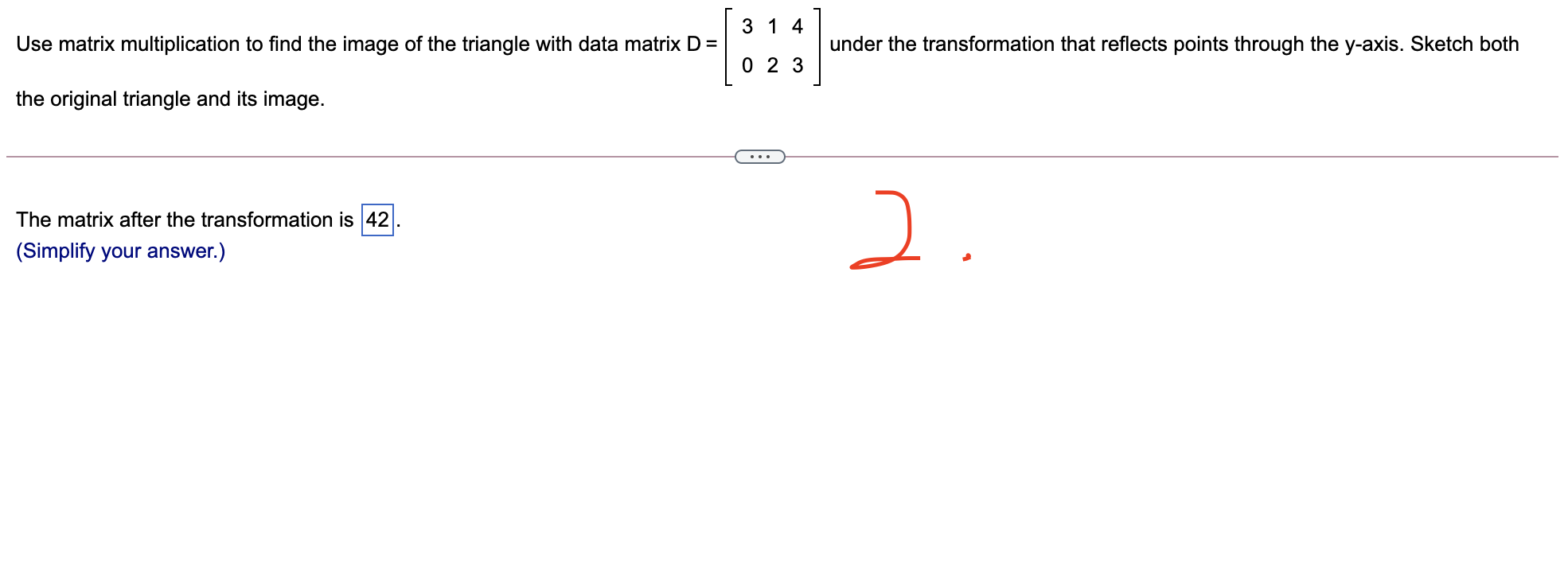 Solved 3 1 4 Use matrix multiplication to find the image of | Chegg.com