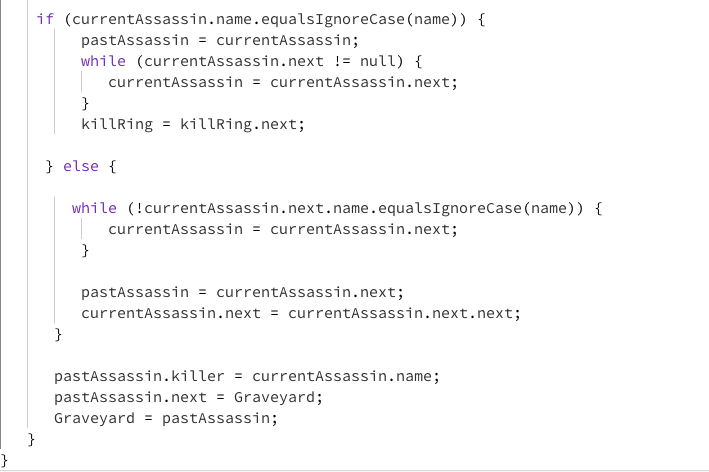 import java.util.*; public class AssassinManager { | Chegg.com