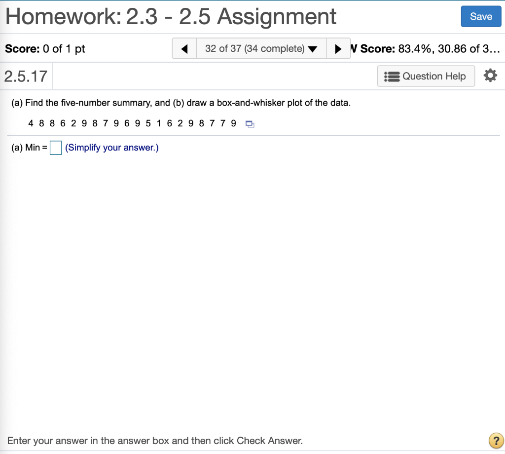 Solved Homework 2 3 2 5 Assignment Save Score 0 Of 1 Pt