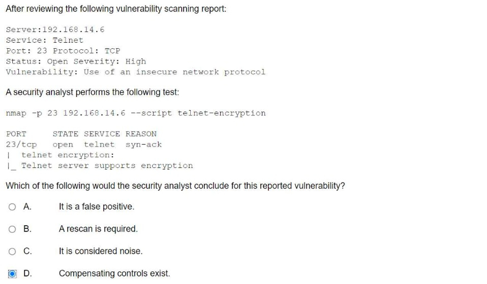 Solved After reviewing the following vulnerability scanning | Chegg.com