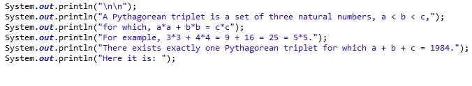 Solved System.out.println("\n\n"); System.out.println("A | Chegg.com