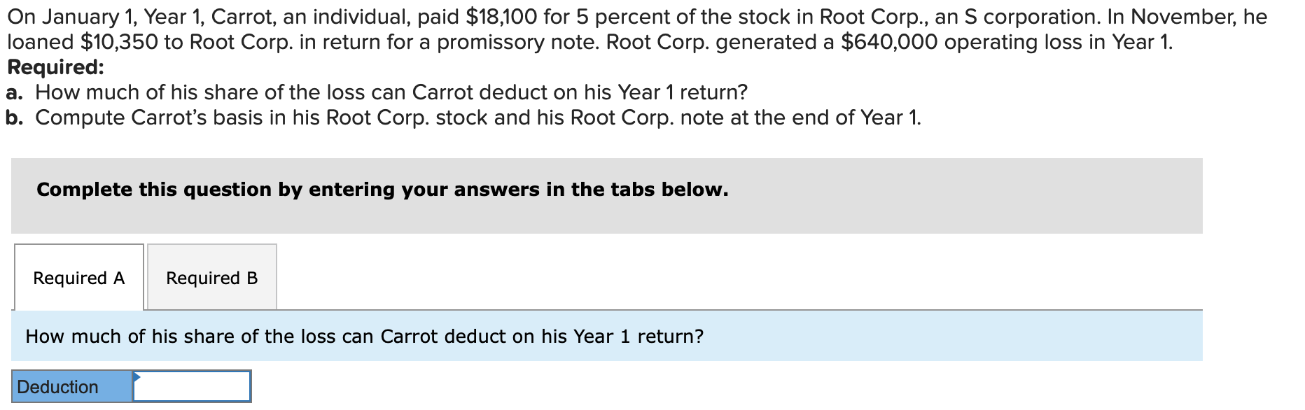 Solved On January 1, Year 1, Carrot, an individual, paid | Chegg.com
