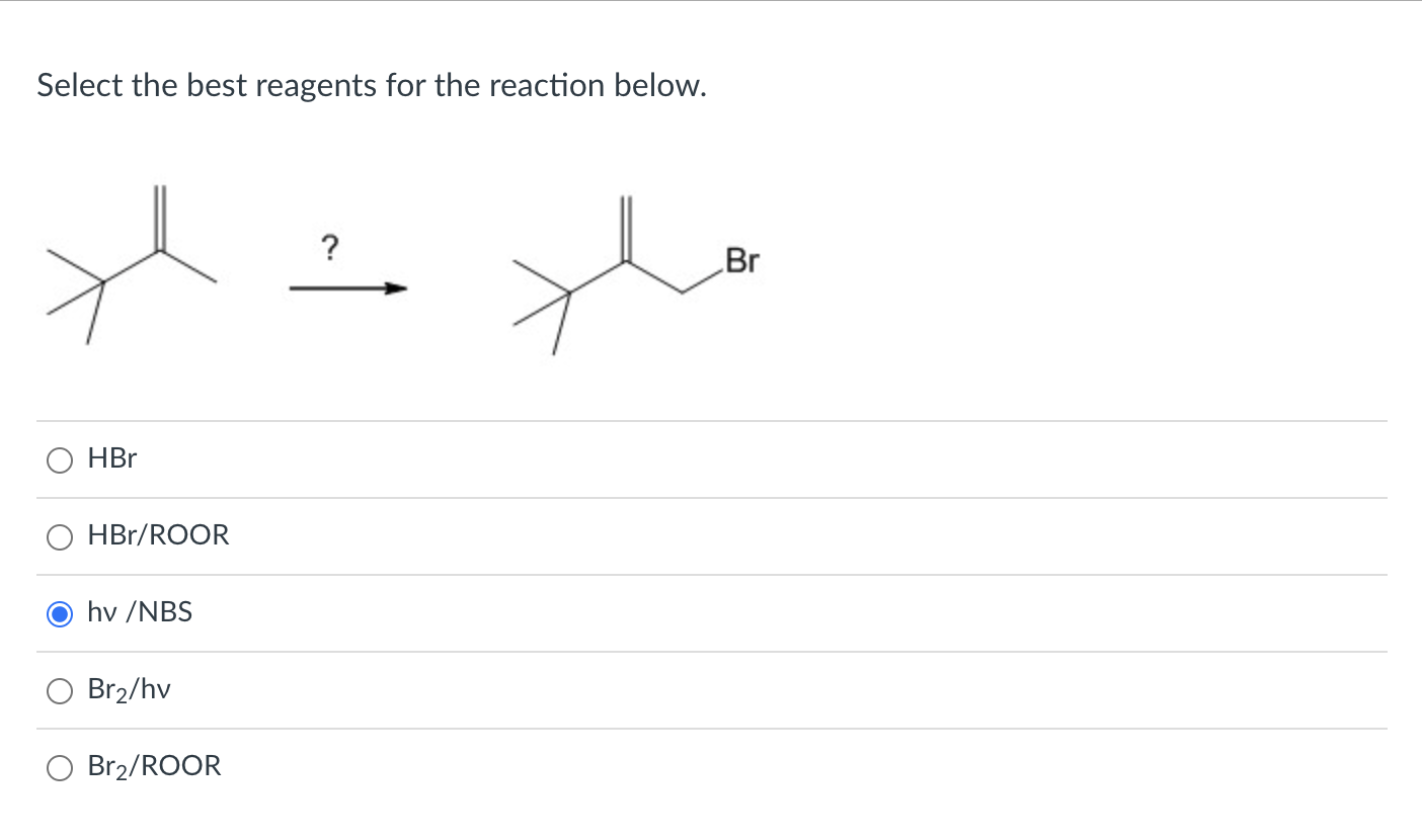 [Solved]: Select the best reagents for the reaction below.