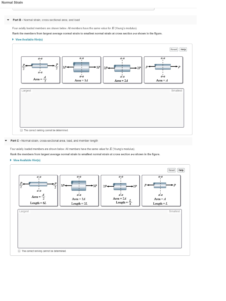 Solved Normal Strain Part B - Normal strain, cross-sectional | Chegg.com