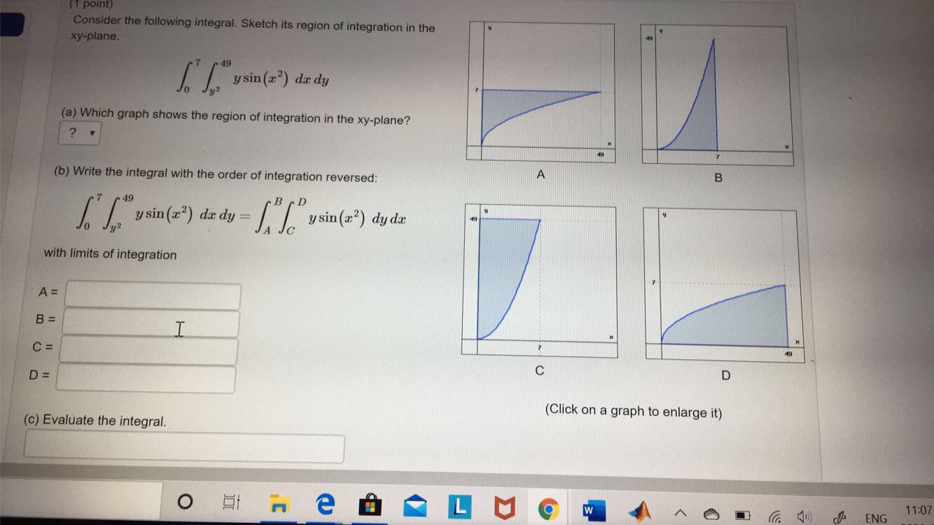 Solved (point) Consider the following integral. Sketch its | Chegg.com