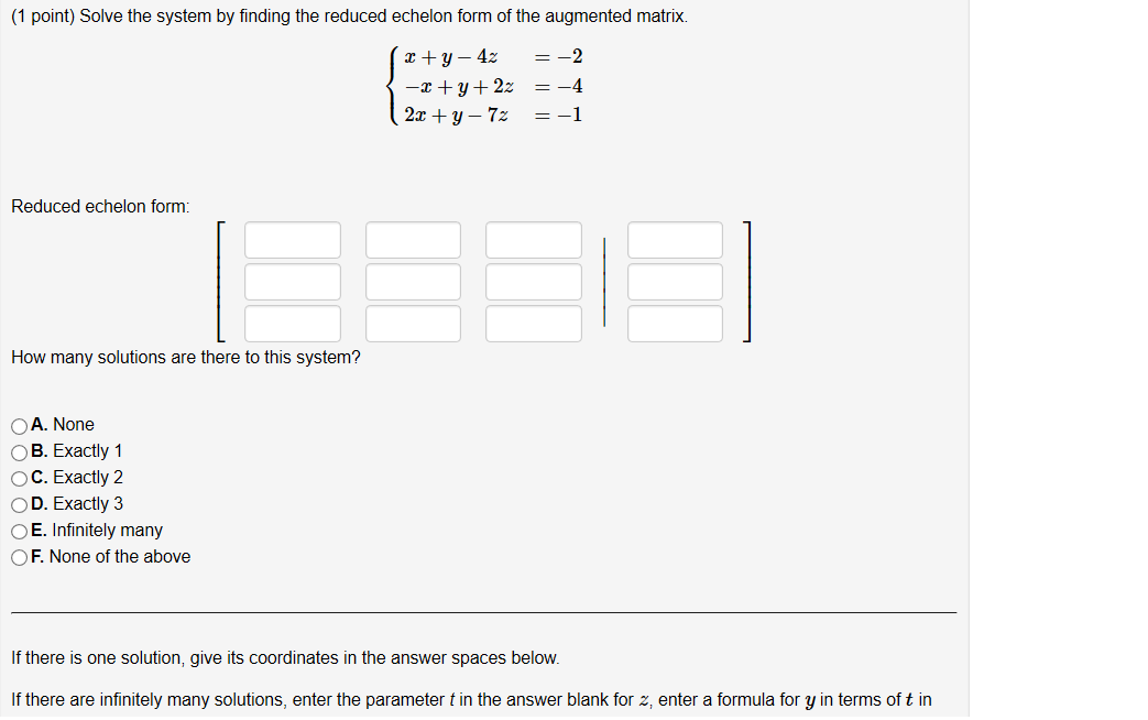 Solved (1 point) Note: In this problem, scalars are in Z3, | Chegg.com