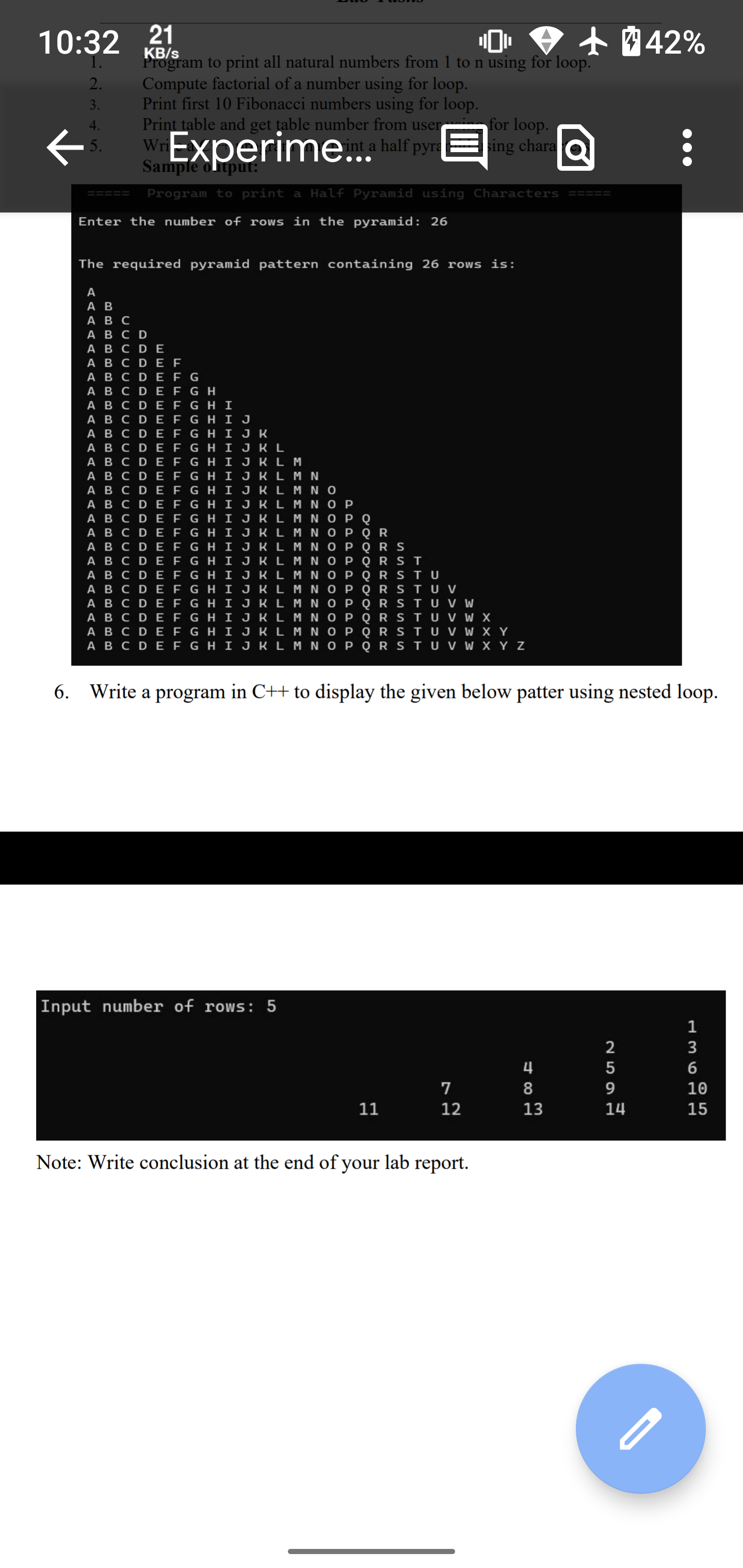 Solved Enter the number of rows in the pyramid: 26 The | Chegg.com