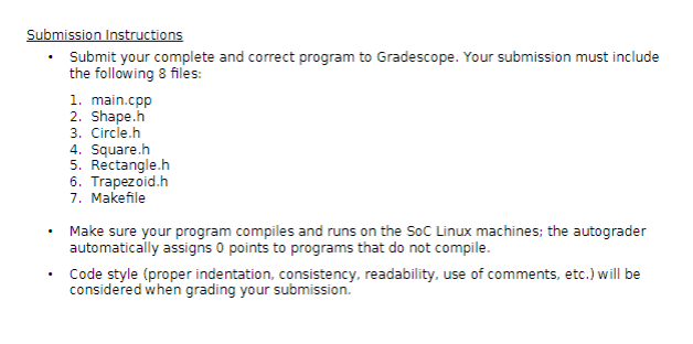 Solved Area Calculation using Inheritance and Polymorphism | Chegg.com