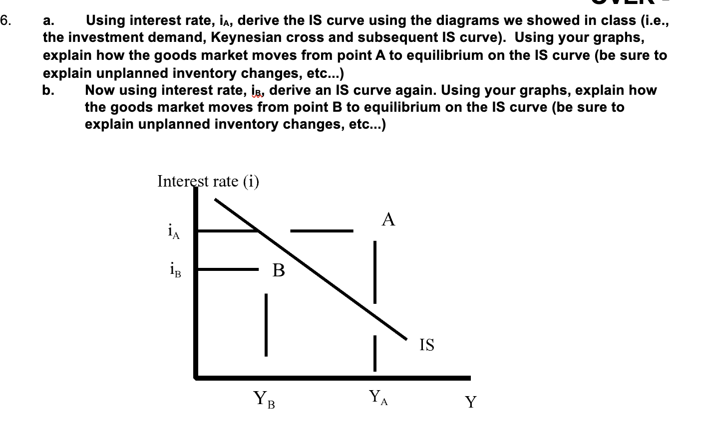Solved a. ﻿Using interest rate, iA, ﻿derive the IS curve | Chegg.com