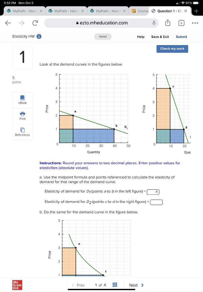 Look at the demand curves in the figures below. | Chegg.com