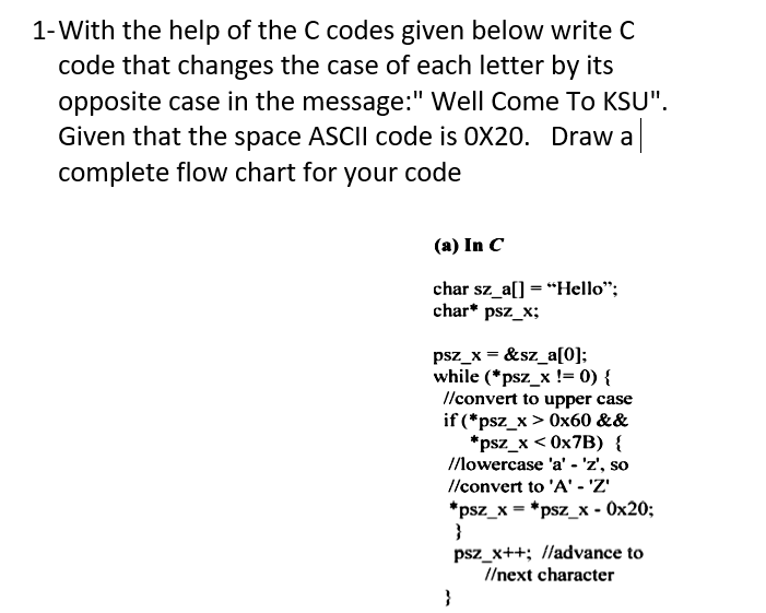 Solved With The Help Of The C Codes Given Below Write C Code