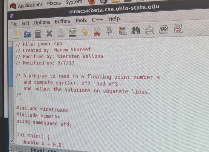 Question 5 Fix All The Syntax Errors In Power Cpp So That It Compiles Without Errors 6 Fix