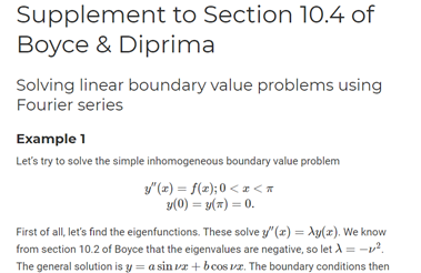 Solved Supplement to Section 10.4 of Boyce & Diprima Solving | Chegg.com