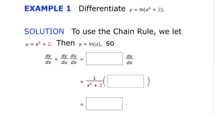 Solved EXAMPLE 1 Differentiate y - In(xs + 2). SOLUTION To | Chegg.com