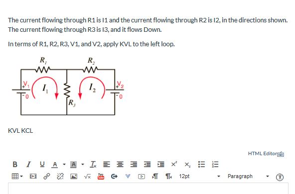 Solved The current flowing through R1 is 11 and the current | Chegg.com