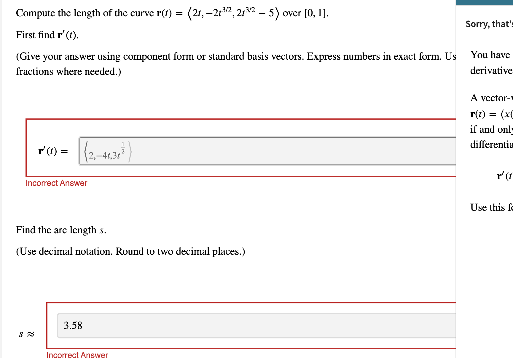 Solved Compute the length of the curve | Chegg.com