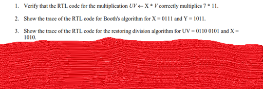 1. Verify that the RTL code for the multiplication UV | Chegg.com