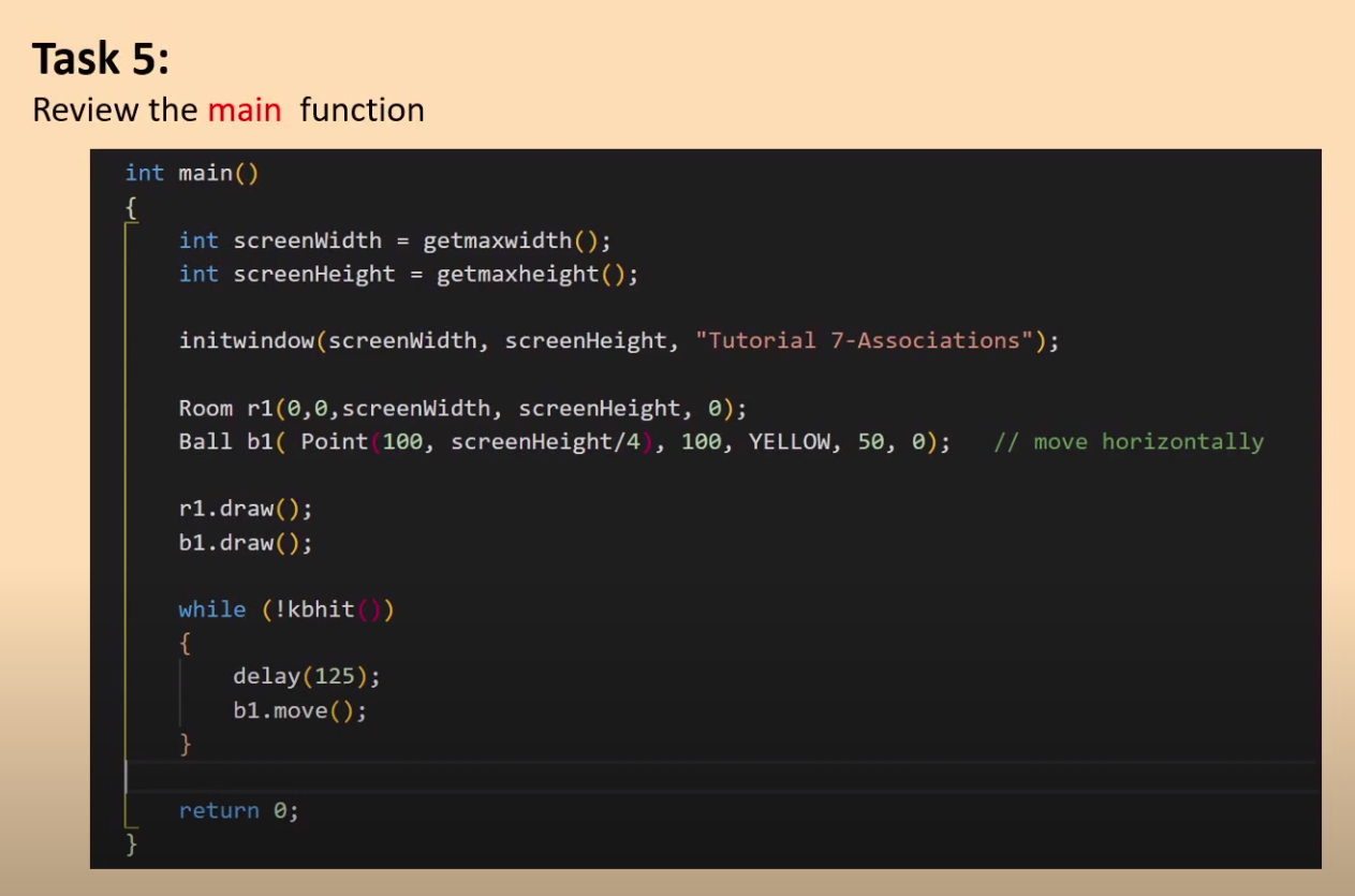 Solved Task 5: Review the main function int main() { int | Chegg.com