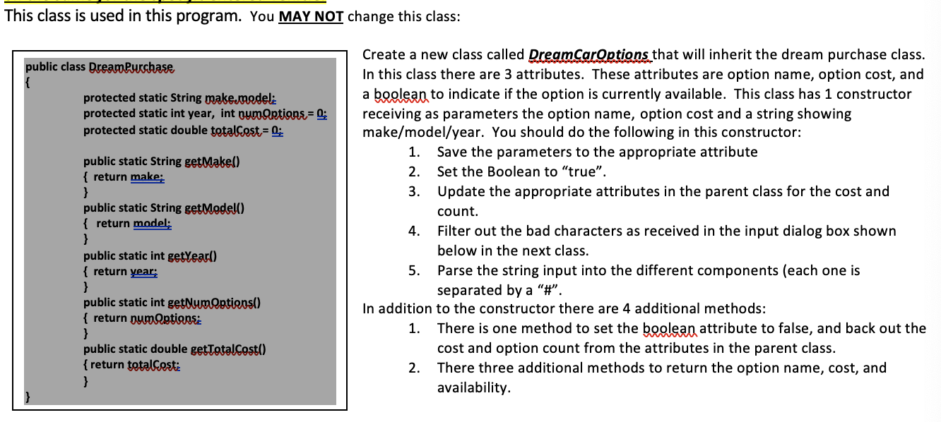Solved This class is used in this program. You MAY NOT | Chegg.com