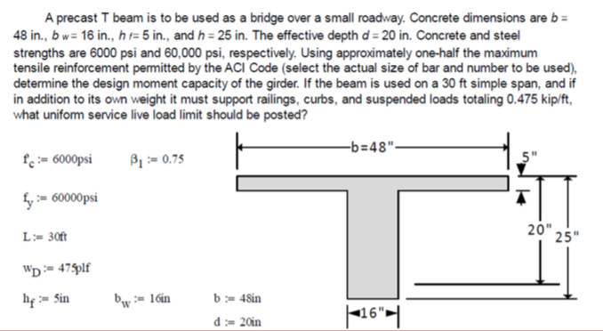 Precast Concrete T Beam Dimensions Standard
