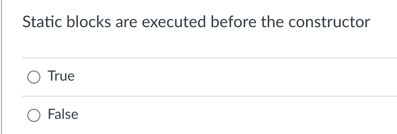 Solved Static blocks are executed before the constructor | Chegg.com
