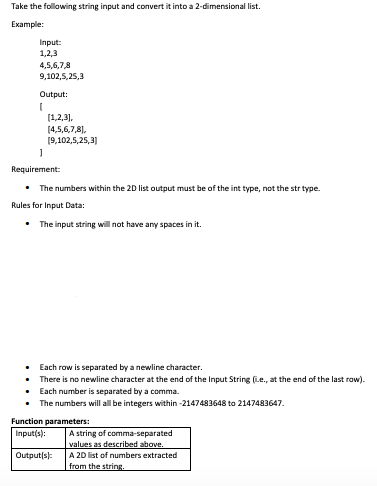 Solved Take the following string input and convert it into a | Chegg.com
