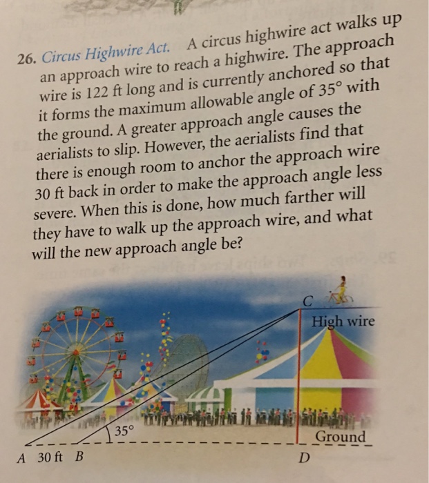 Solved Circus Highwire Act. A circus highwire act walks up | Chegg.com