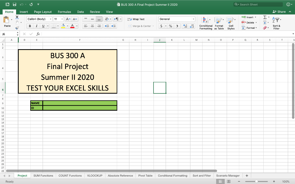 business computing - excel sheet and excel formulas. | Chegg.com