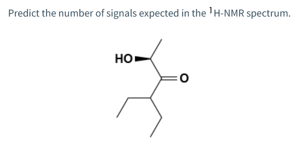 Solved Predict the number of signals expected in the H-NMR | Chegg.com