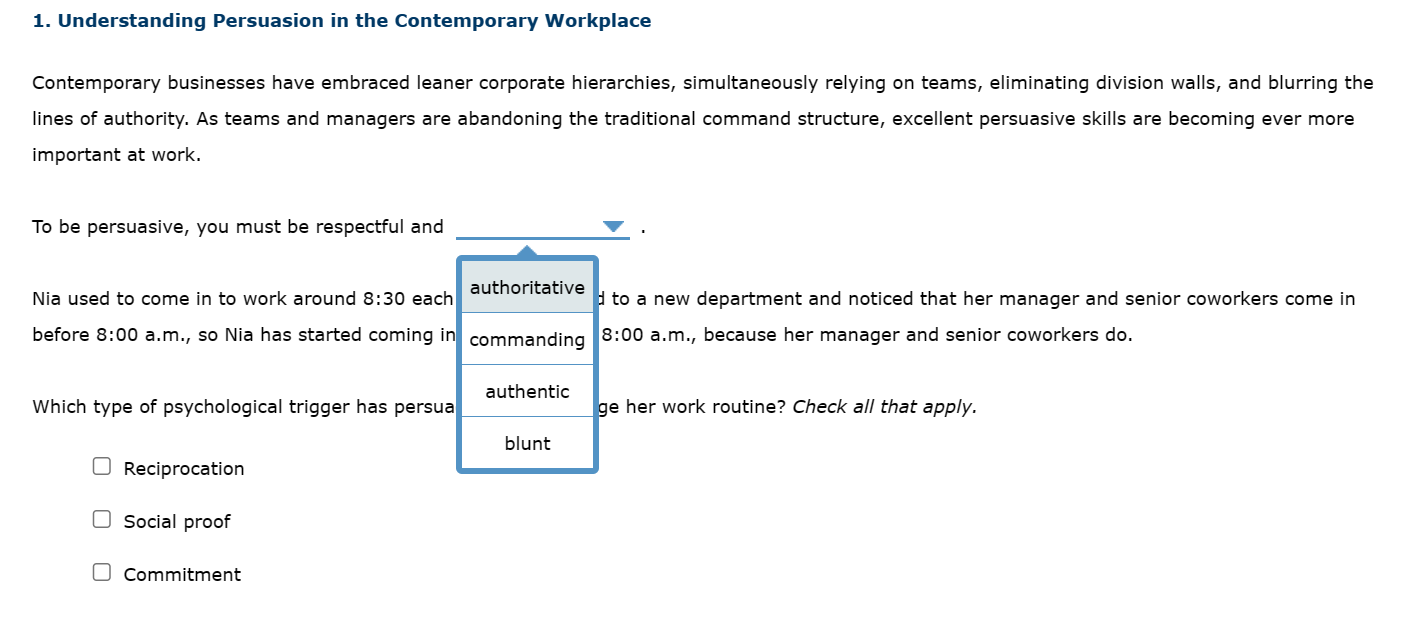 Solved 1. Understanding Persuasion in the Contemporary | Chegg.com