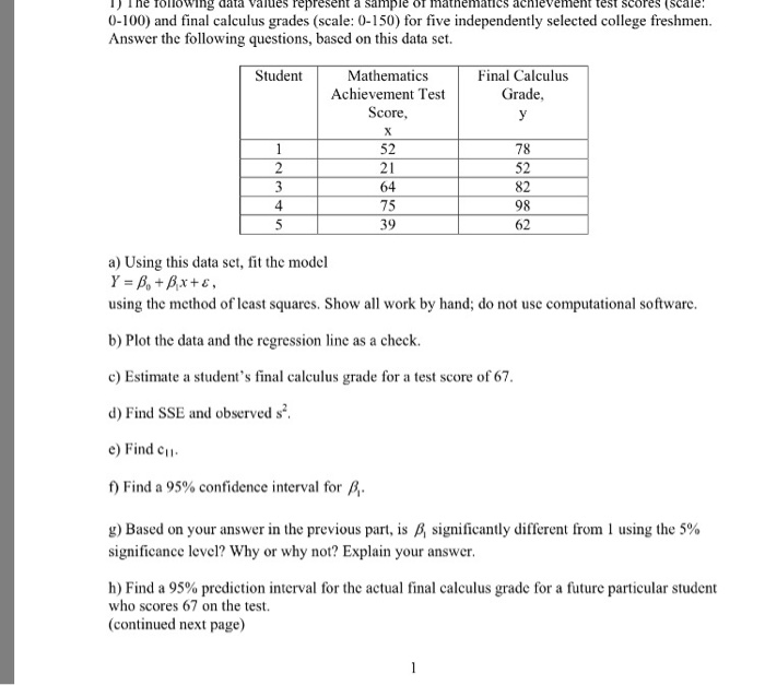 Solved The Tollowing data Values represent a sample or | Chegg.com