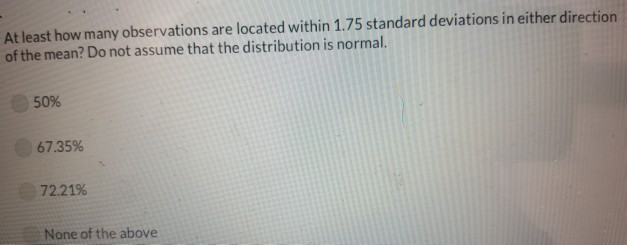 Solved At least how many observations are located within | Chegg.com