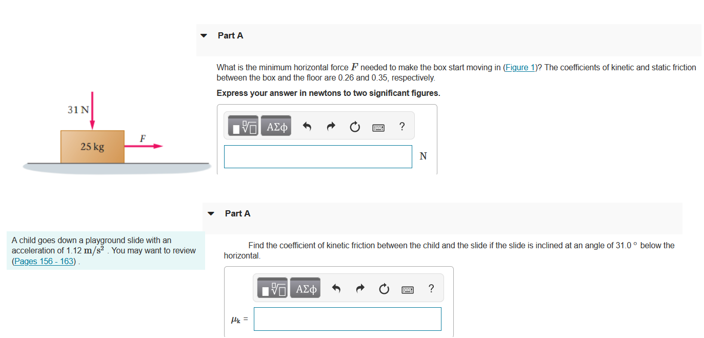 Solved Part A What is the minimum horizontal force F needed | Chegg.com