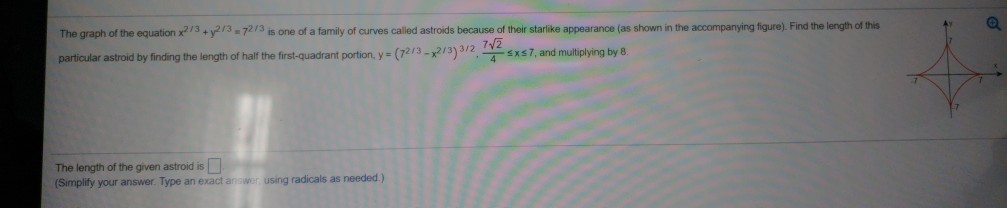 Solved The graph of the equation x2/3 + /3·7013 is one of a | Chegg.com