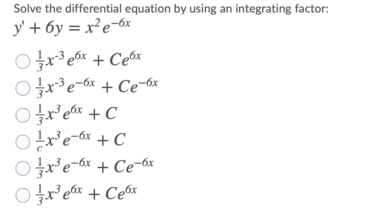 Solved Solve the differential equation by using an | Chegg.com