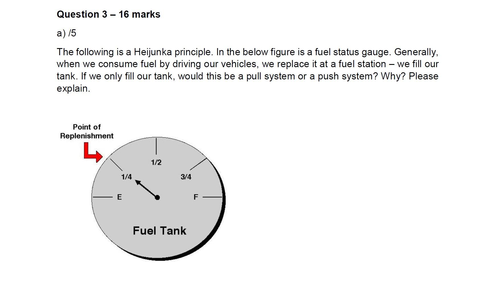 Solved a) /5 The following is a Heijunka principle. In the | Chegg.com