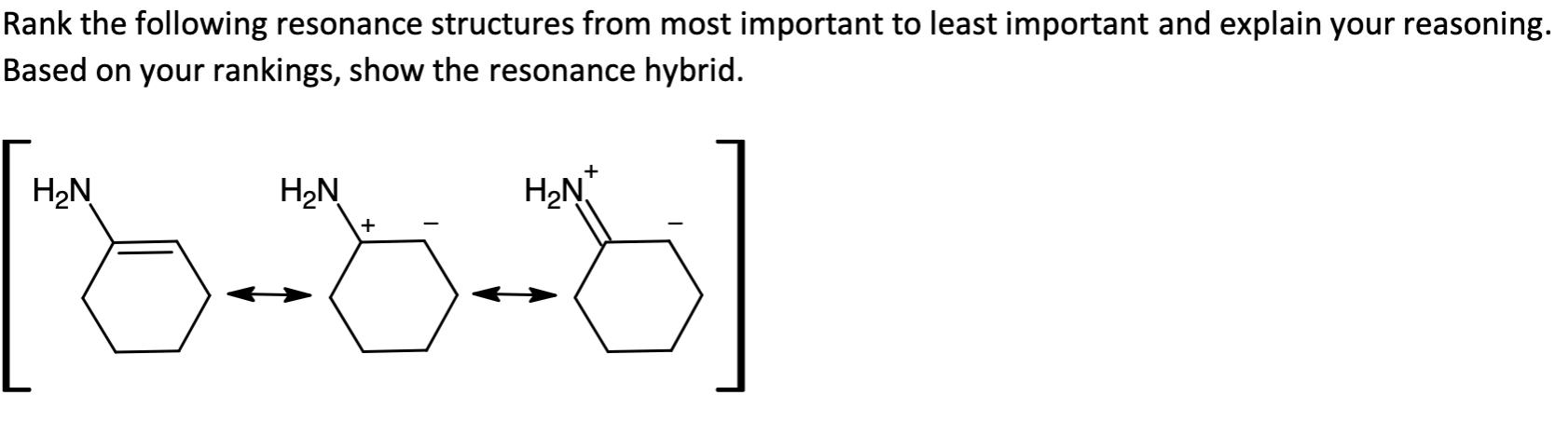 Solved Rank the following resonance structures from most | Chegg.com