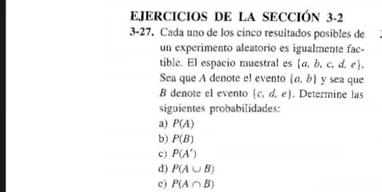 Solved Ejercicios De La SecciÓn 3-2 3-27. Cada Uno De Los