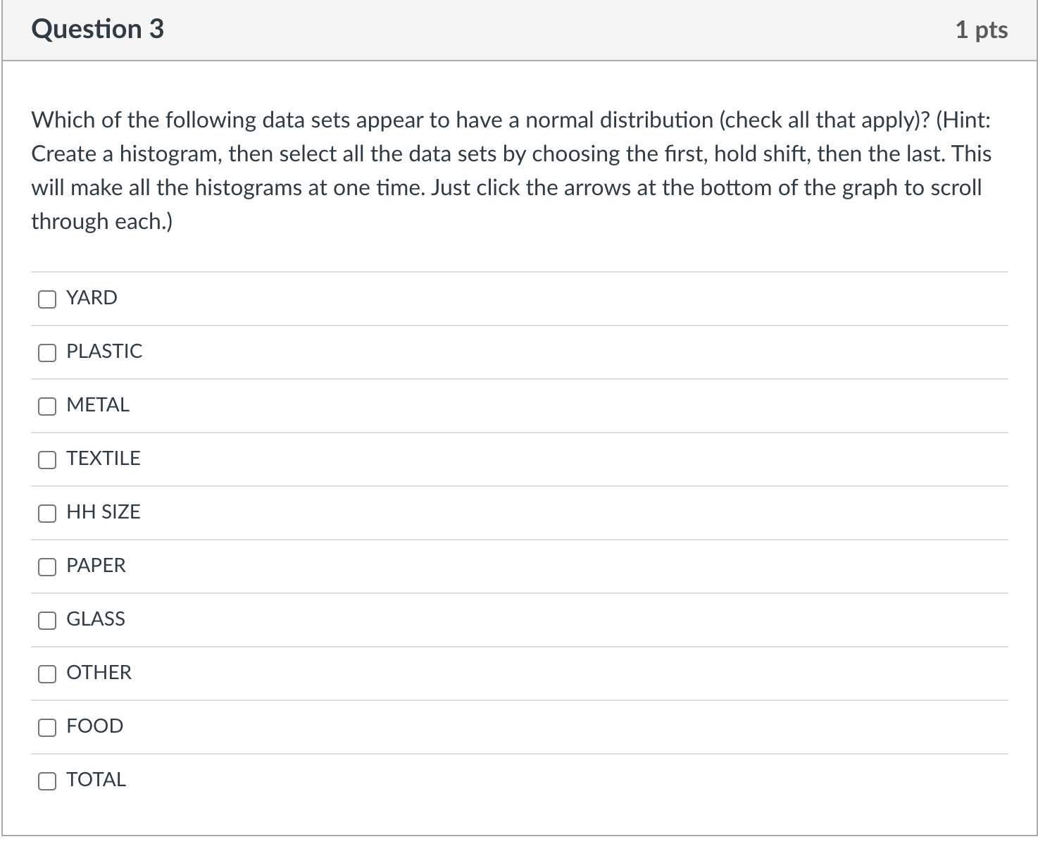 Which of the following data sets appear to have a | Chegg.com