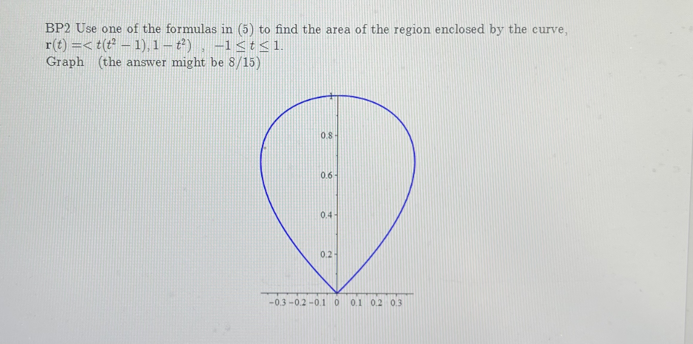 Solved BP2 Use one of the formulas in (5) to find the area | Chegg.com
