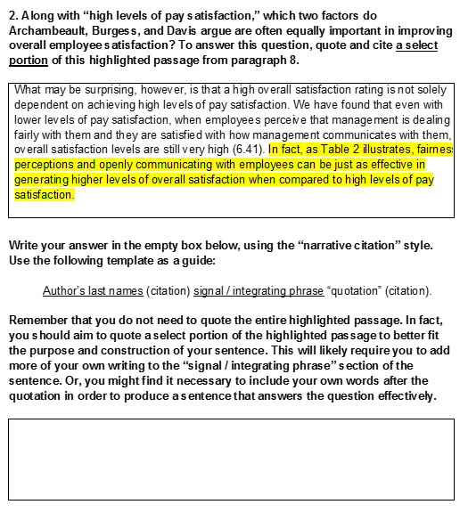 Solved Your Task: Demonstrate your ability to quote relevant | Chegg.com