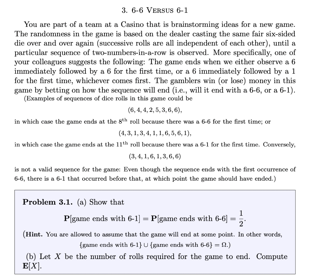 You are part of a team at a Casino that is | Chegg.com