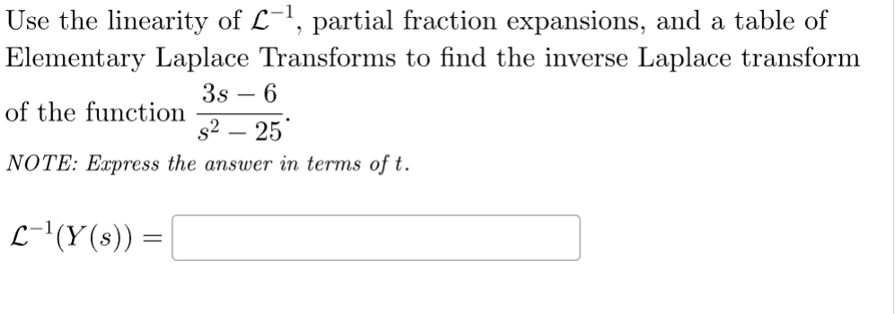 Solved Use the linearity of \\( \\mathcal{L}^{-1} \\), | Chegg.com